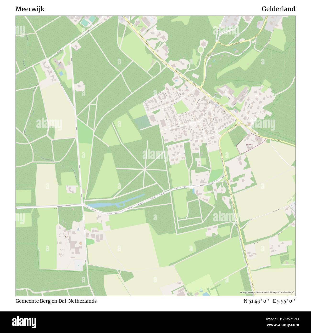 Meerwijk, Gemeente Berg en Dal, Netherlands, Gelderland, N 51 49' 0 ...
