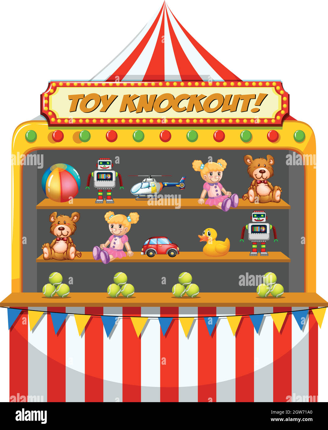 A funfair stall on white background Stock Vector Image & Art - Alamy