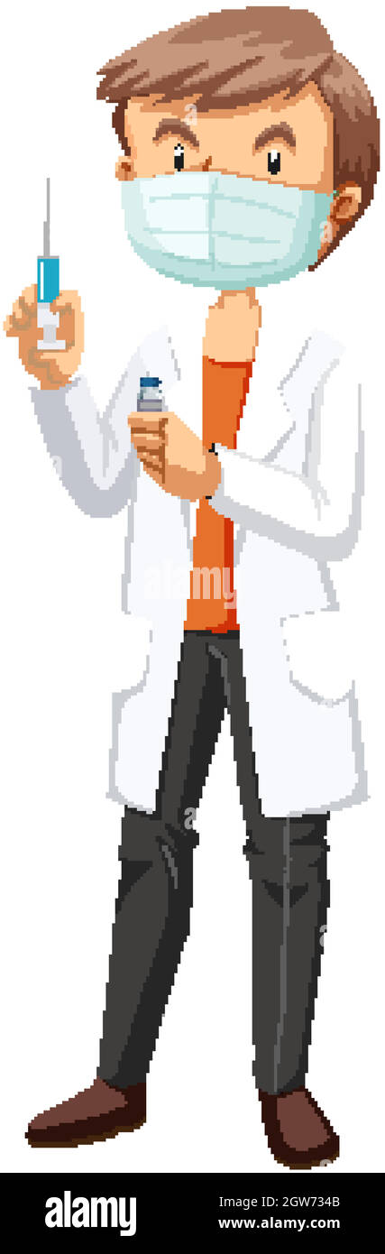 Cartoon character antibiotic bottle Cut Out Stock Images & Pictures - Alamy