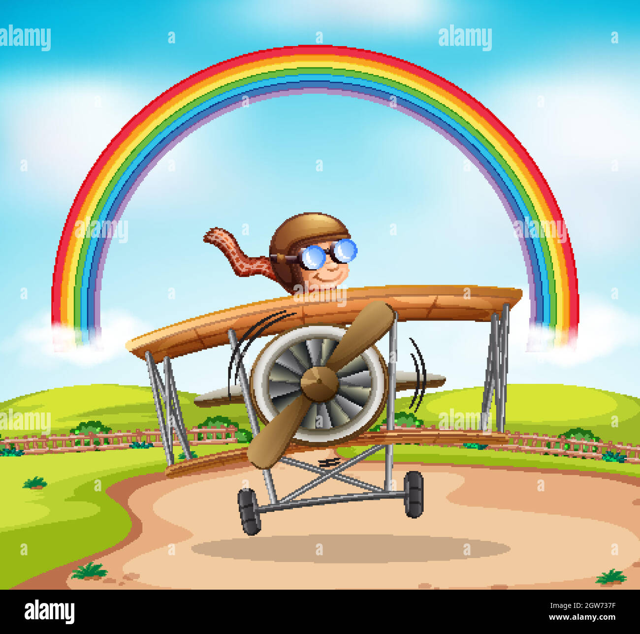 Aeroplane scene Stock Vector Images - Alamy