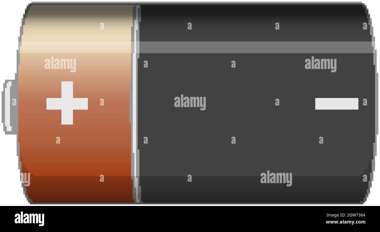 Simple battery on white background Stock Vector Image & Art - Alamy