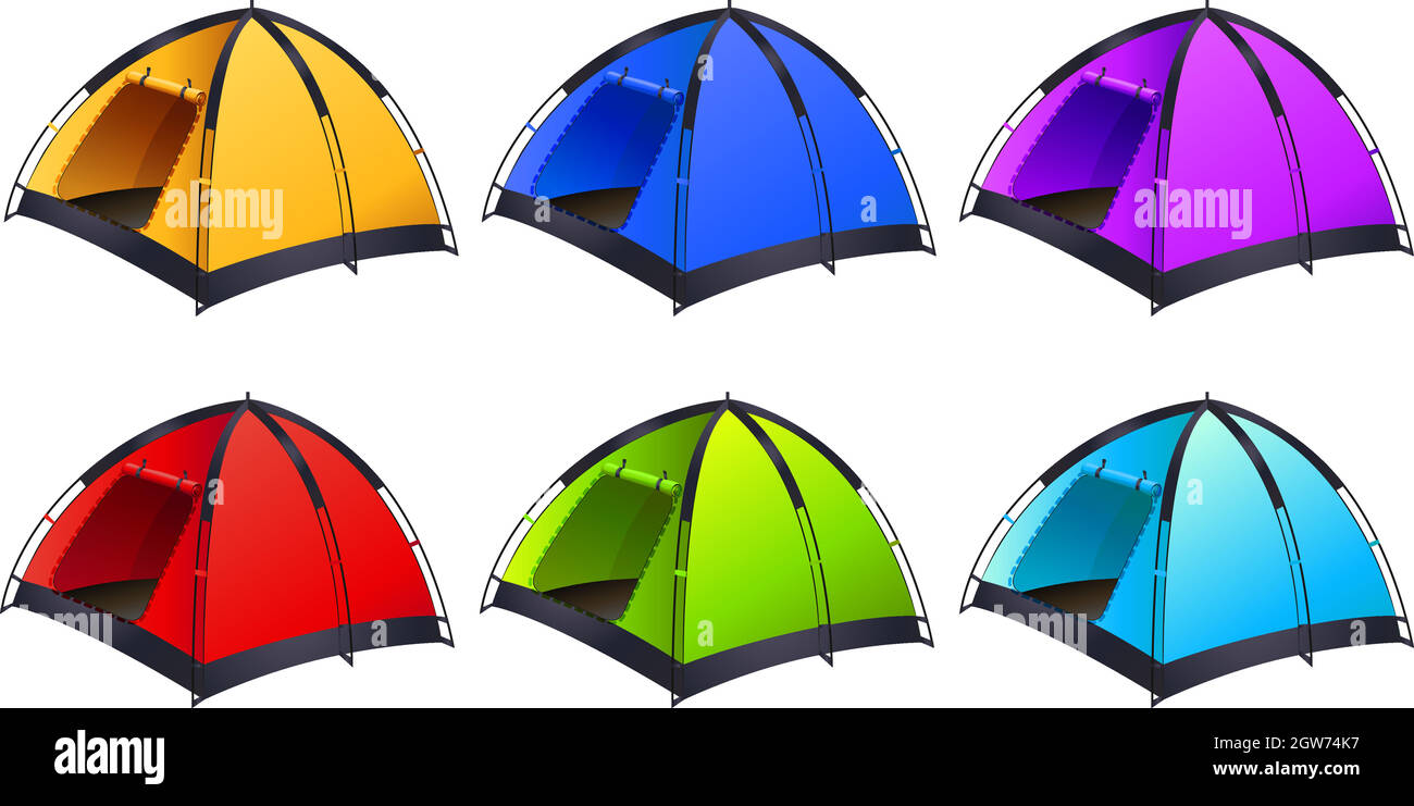 Set of different coloured tents Stock Vector Image & Art - Alamy