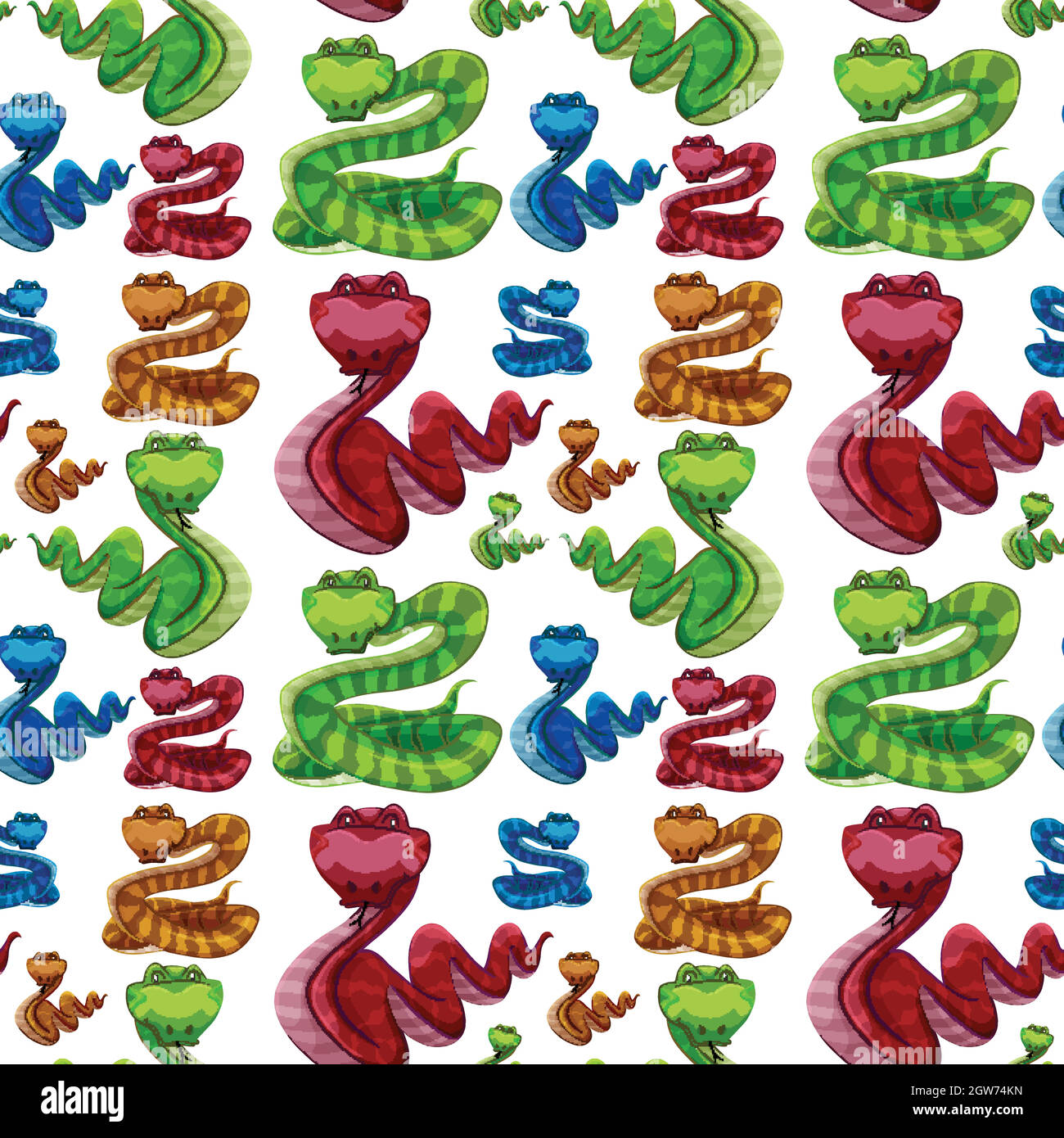 Seamless background design with rattle snakes Stock Vector Image & Art ...