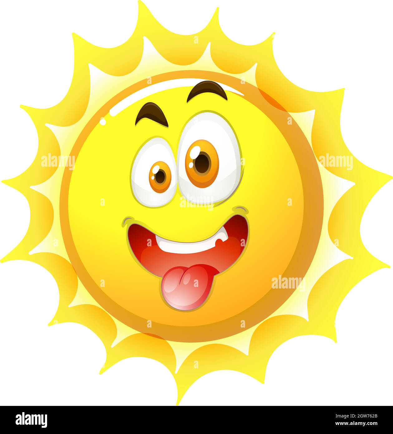Silly face on the sun Stock Vector Image & Art - Alamy