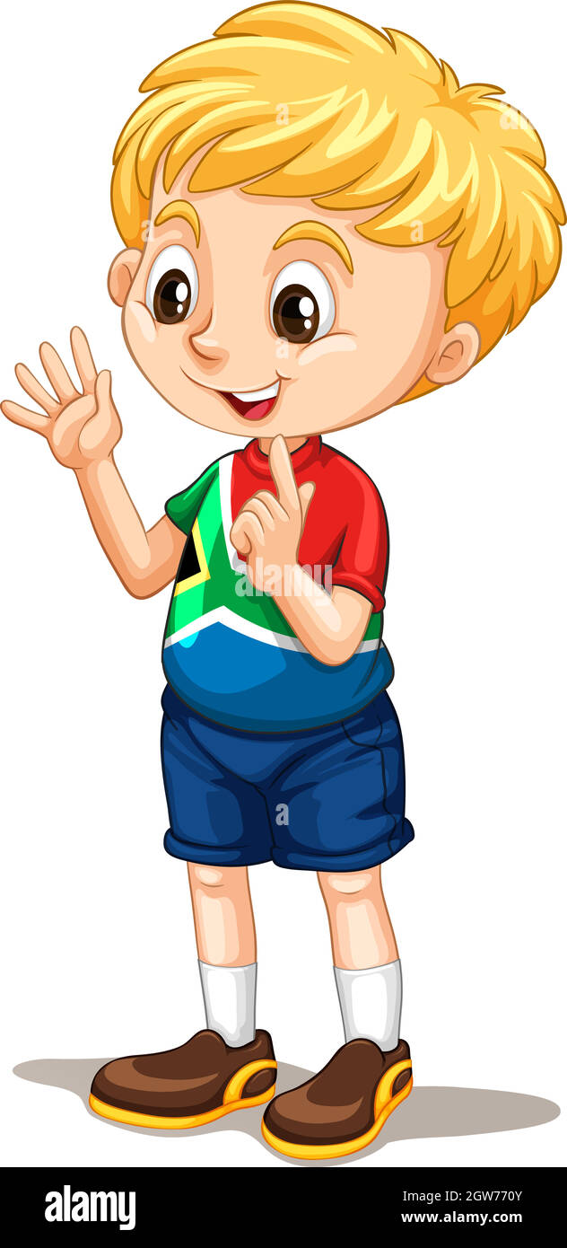 South African boy counting with fingers Stock Vector Image & Art - Alamy