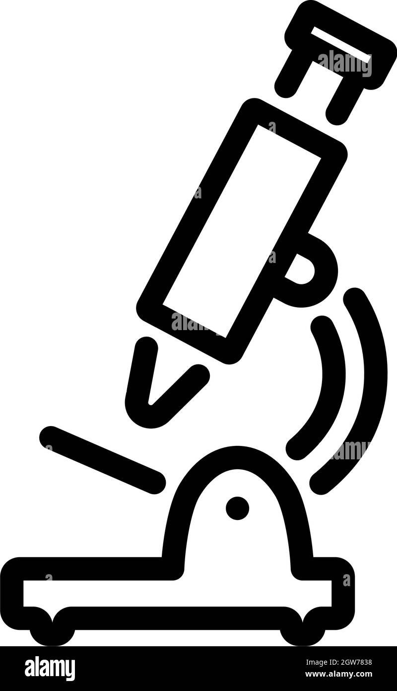 Microscope symbol Black and White Stock Photos & Images - Alamy