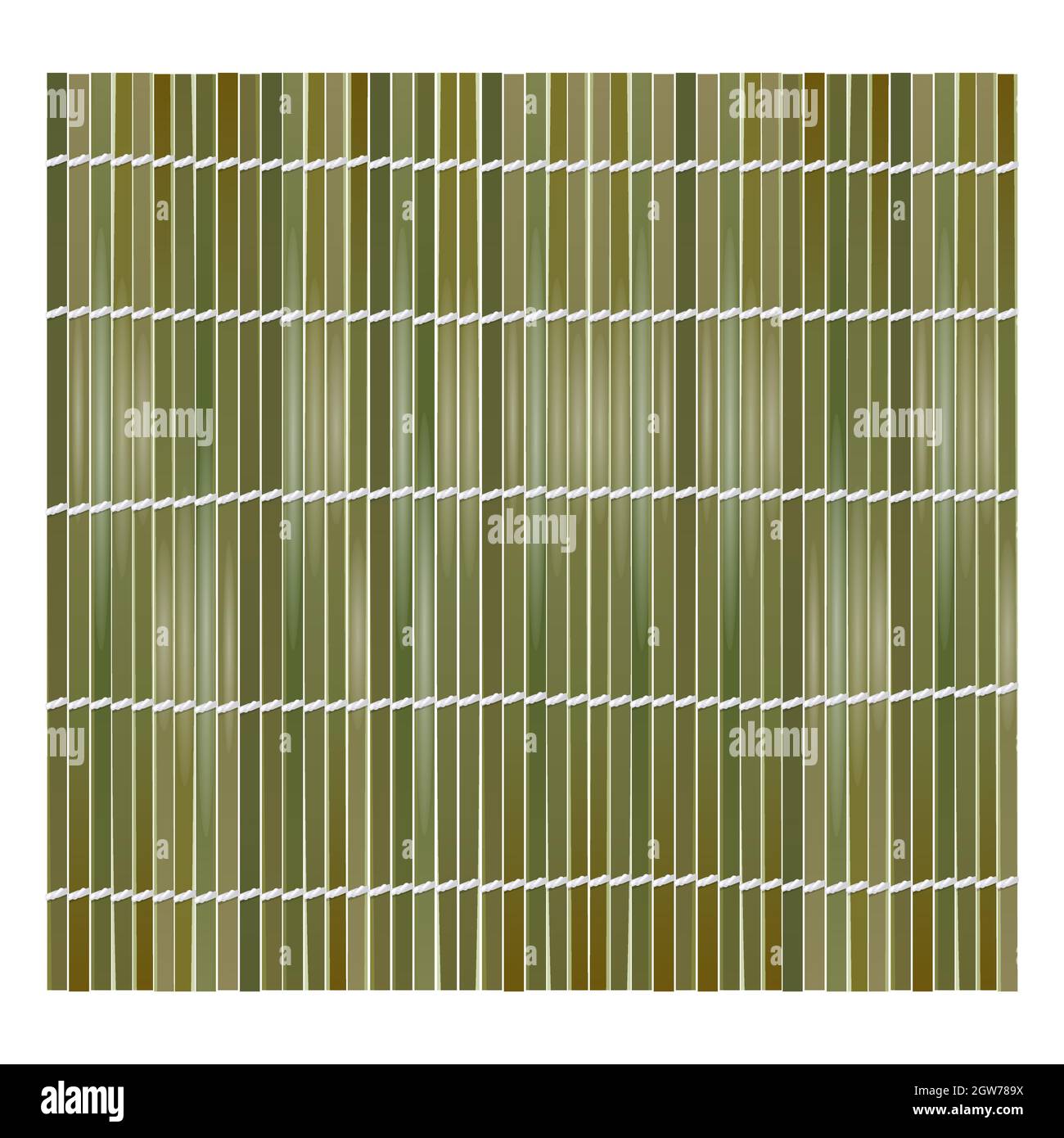 Green bamboo mat background for making sushi. Top view. Realistic ...