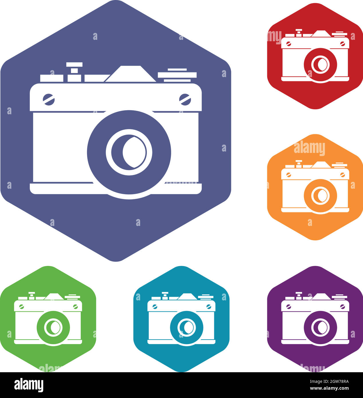 Retro camera icons set Stock Vector Image & Art - Alamy