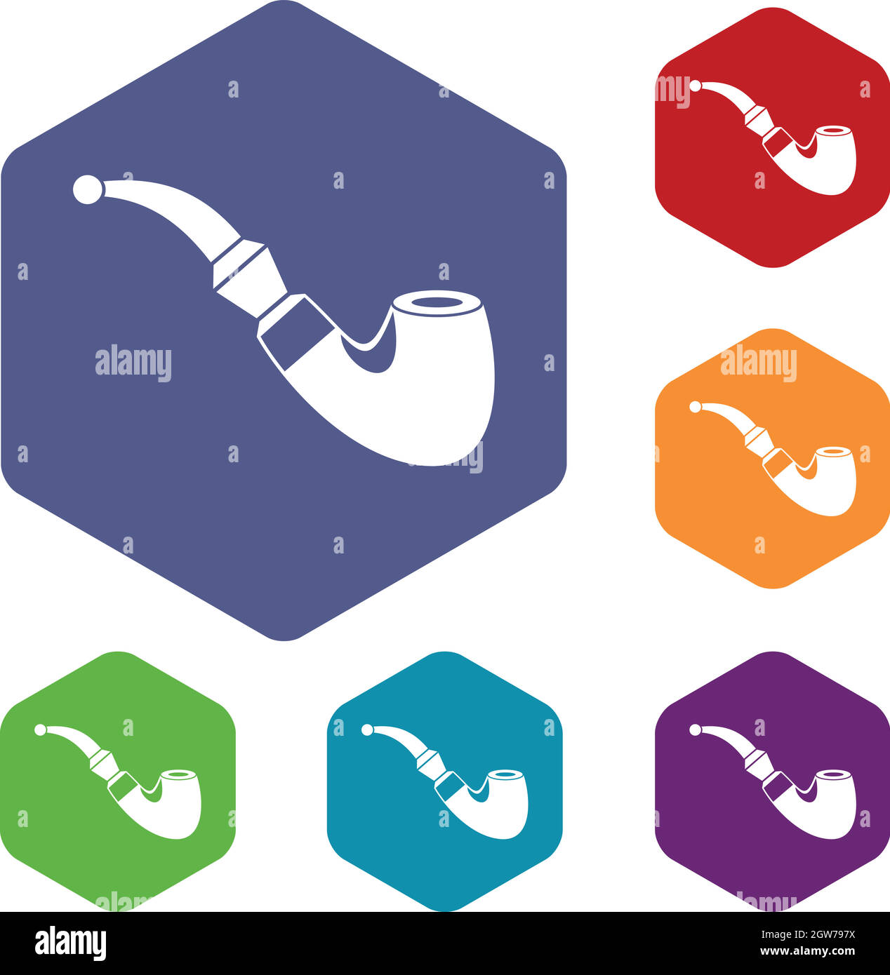 Wooden pipe icons set Stock Vector Image & Art - Alamy