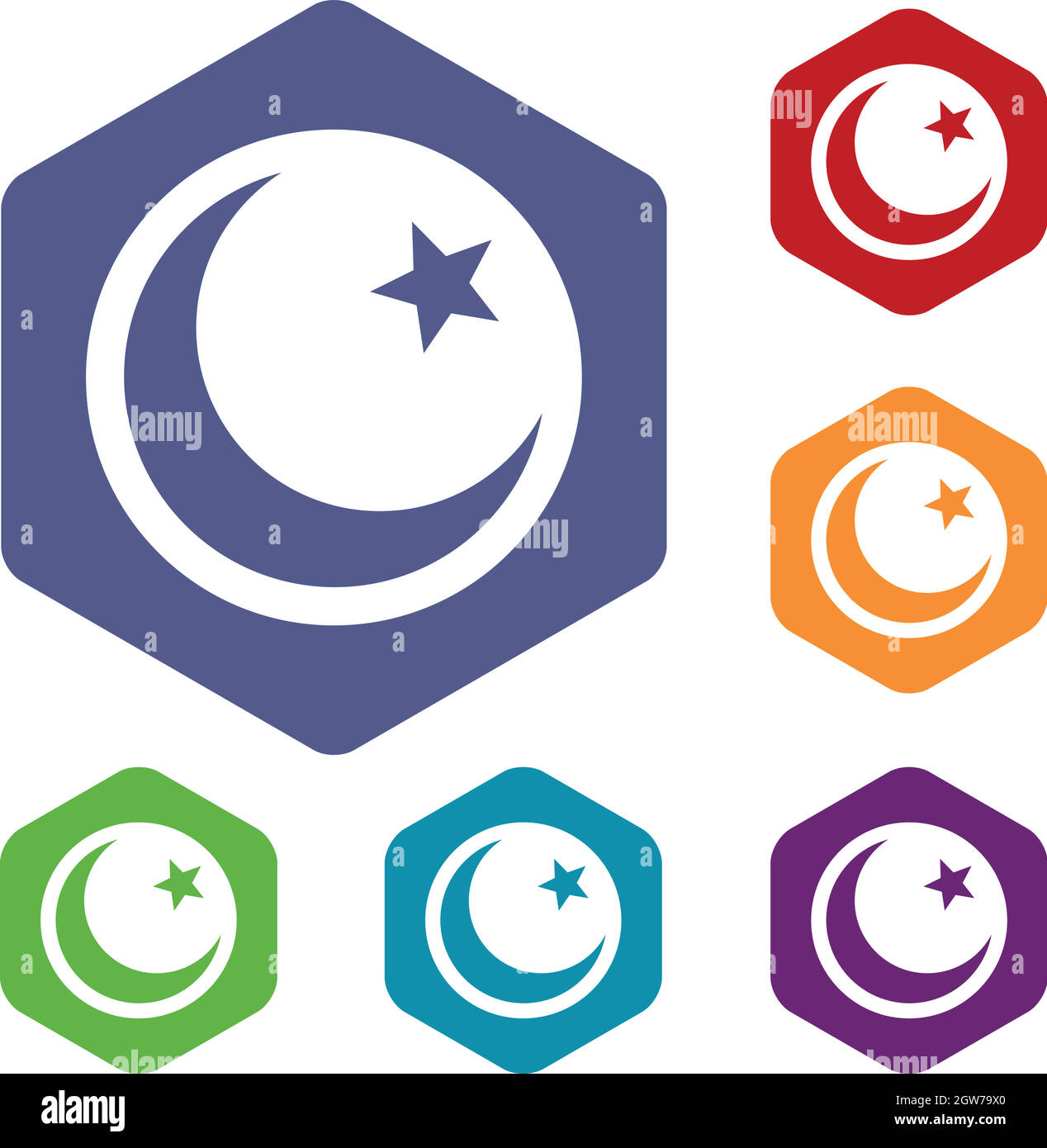 Star crescent symbol islam religion Stock Vector Images - Alamy