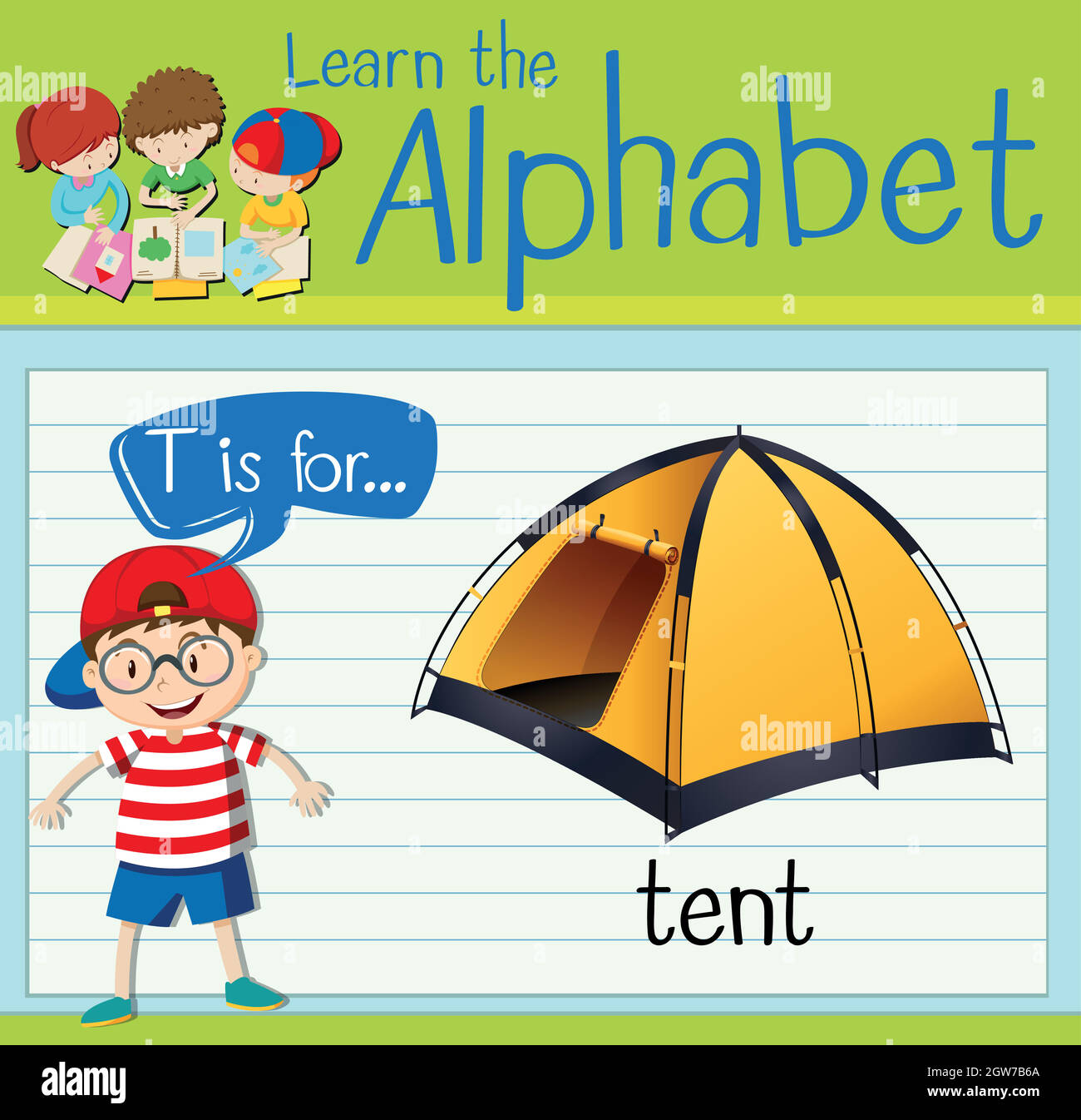 Flashcard letter T is for tent Stock Vector Image & Art - Alamy
