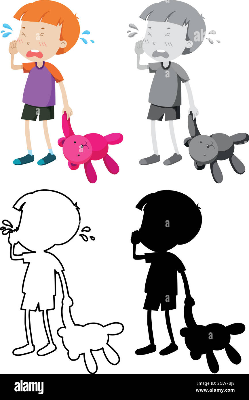 Cute crying Stock Vector Images - Alamy