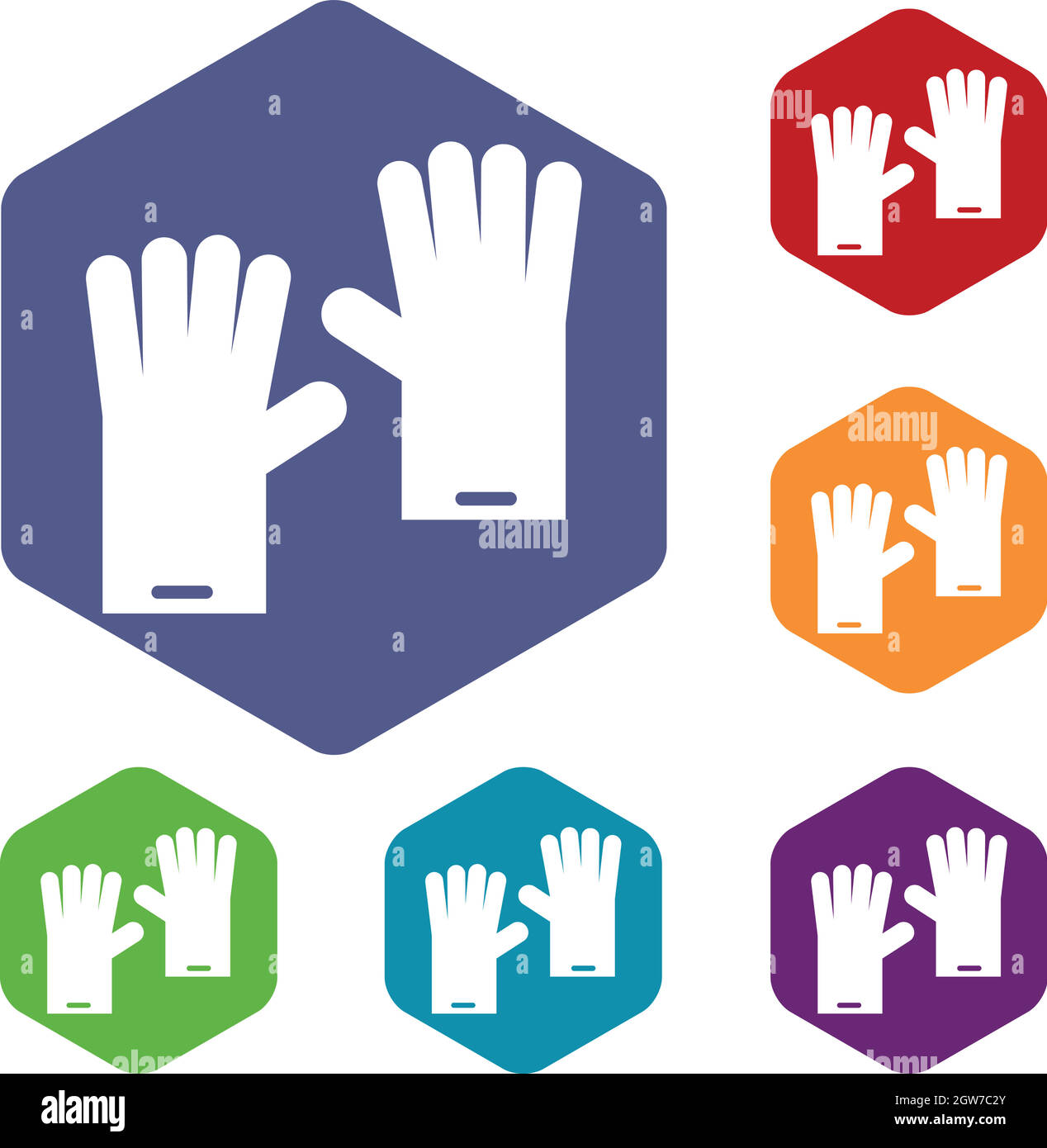 Rubber gloves icons set Stock Vector Image & Art - Alamy