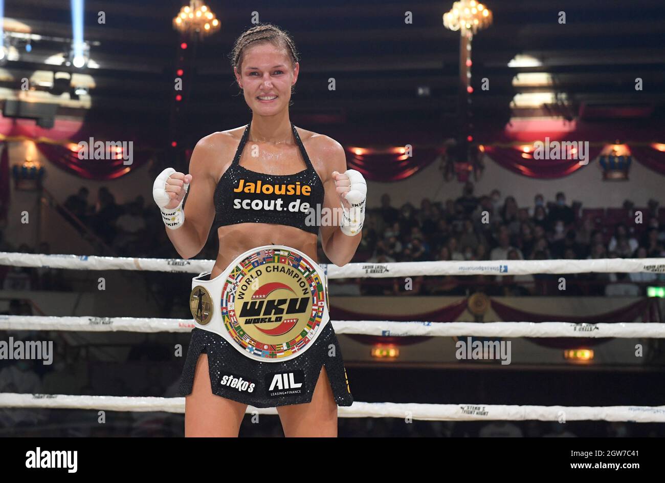 Munich, Germany. 02nd Oct, 2021. Marie Lang poses in the Circus Krone ...