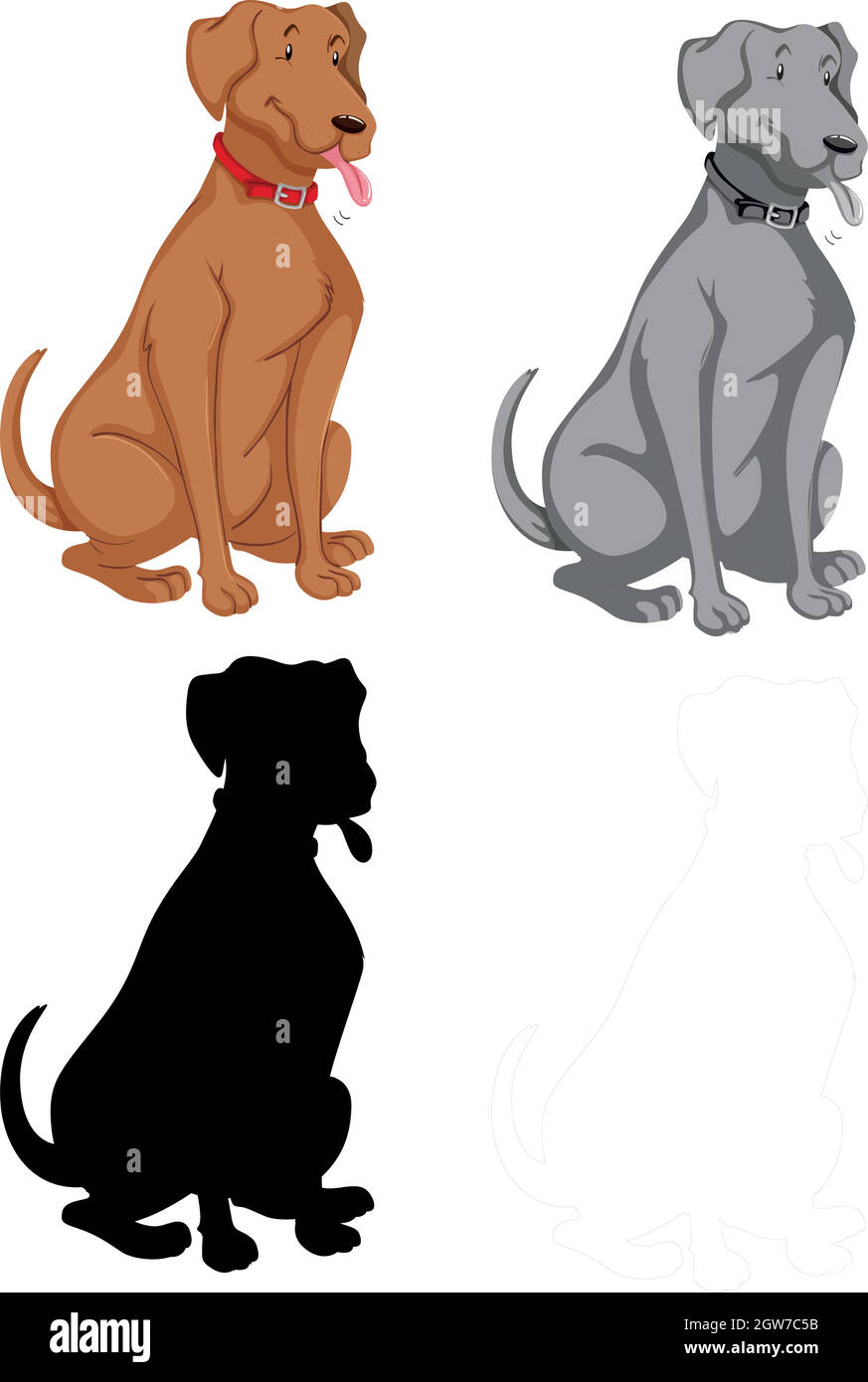 Set of dog character Stock Vector Image & Art - Alamy