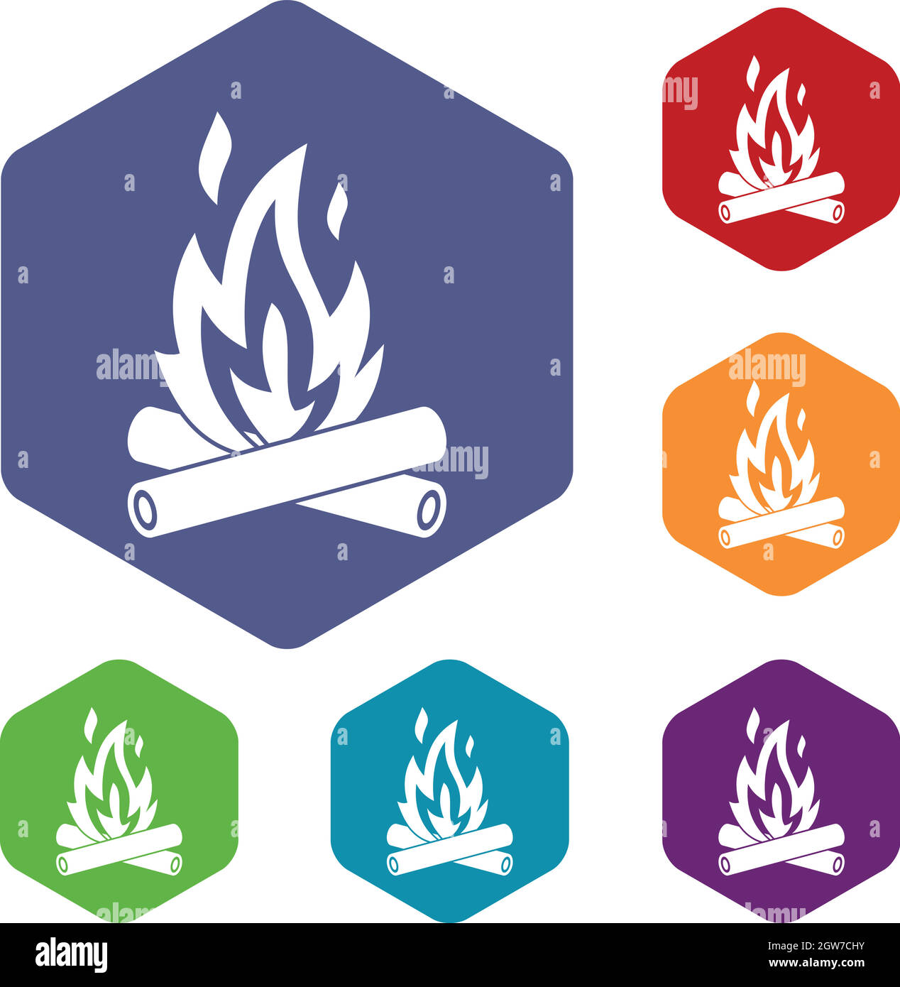 Campfire icons set Stock Vector Image & Art - Alamy