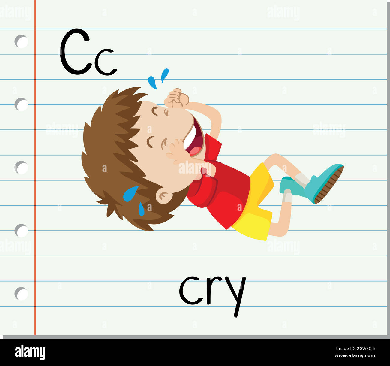 Flashcard letter C is for cry Stock Vector Image & Art - Alamy
