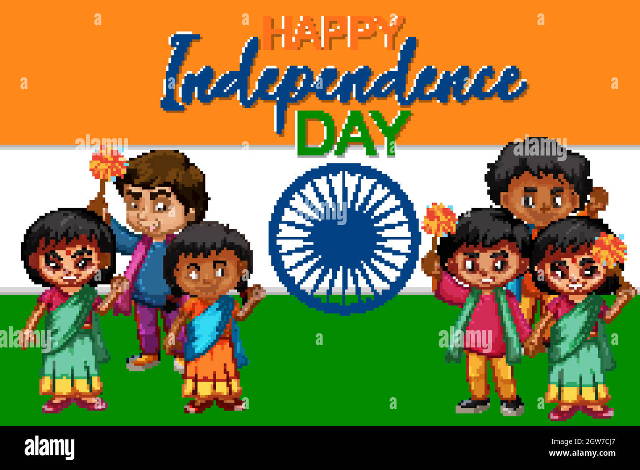 Public holiday poster design with happy kids Stock Vector Image & Art ...