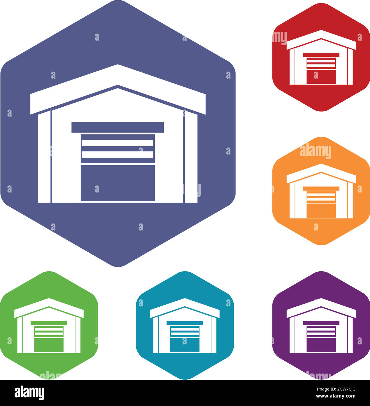 Garage icons set Stock Vector Image & Art - Alamy
