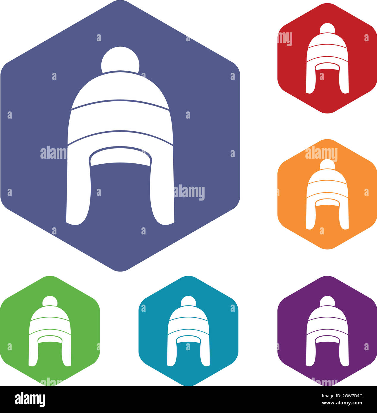 White winter hat Stock Vector Images - Alamy