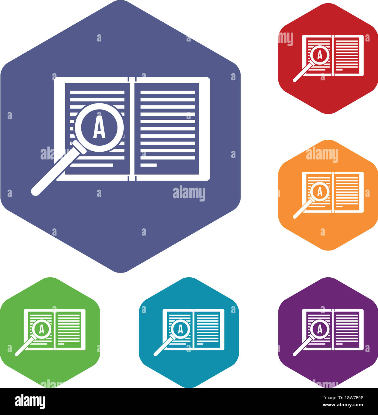 Magnifying glass over open hi-res stock photography and images - Alamy