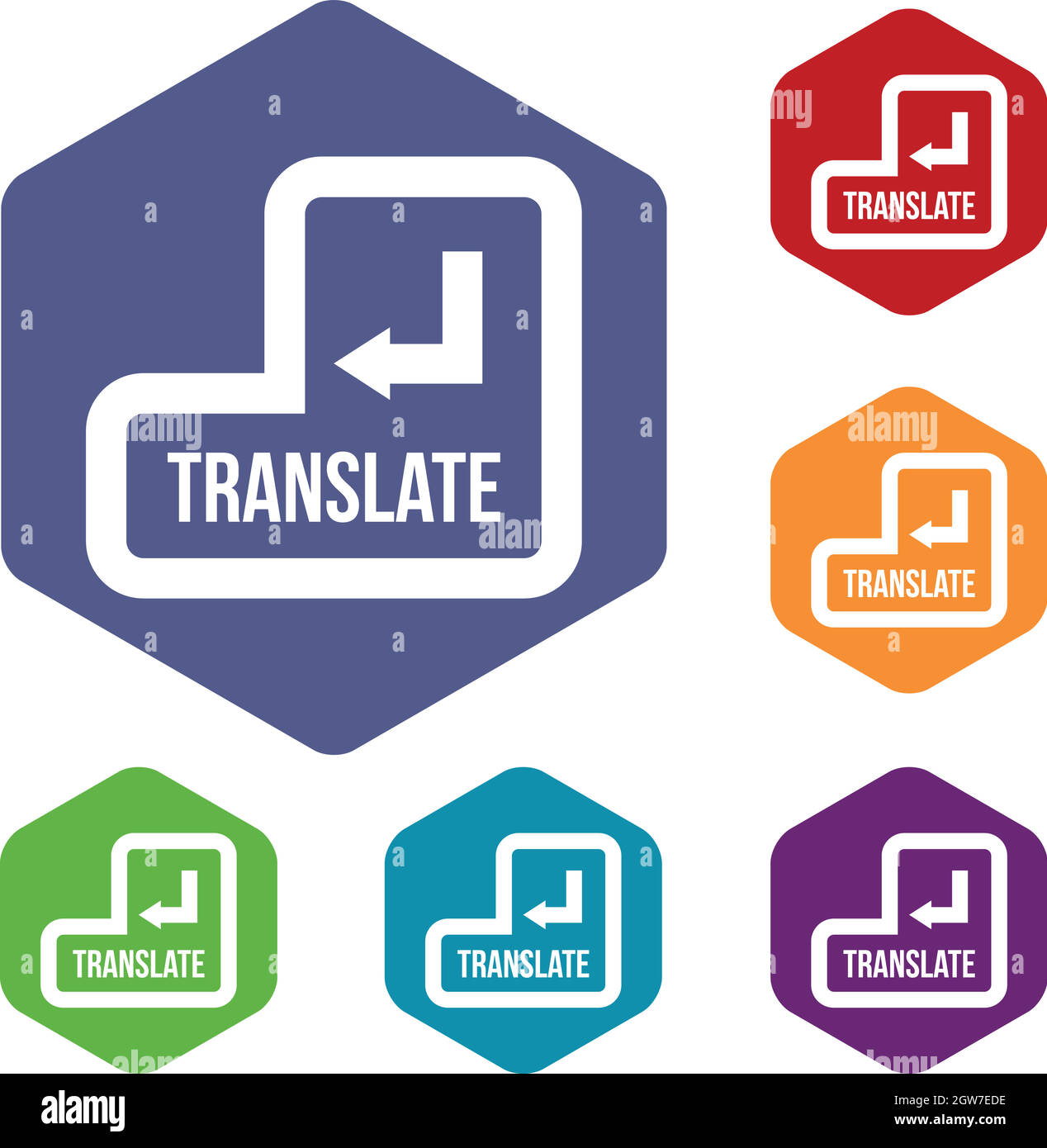 Translate button icons set Stock Vector Image & Art - Alamy