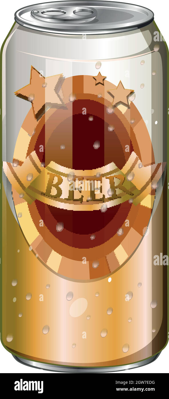 Fresh beer in tall can Stock Vector Image & Art - Alamy
