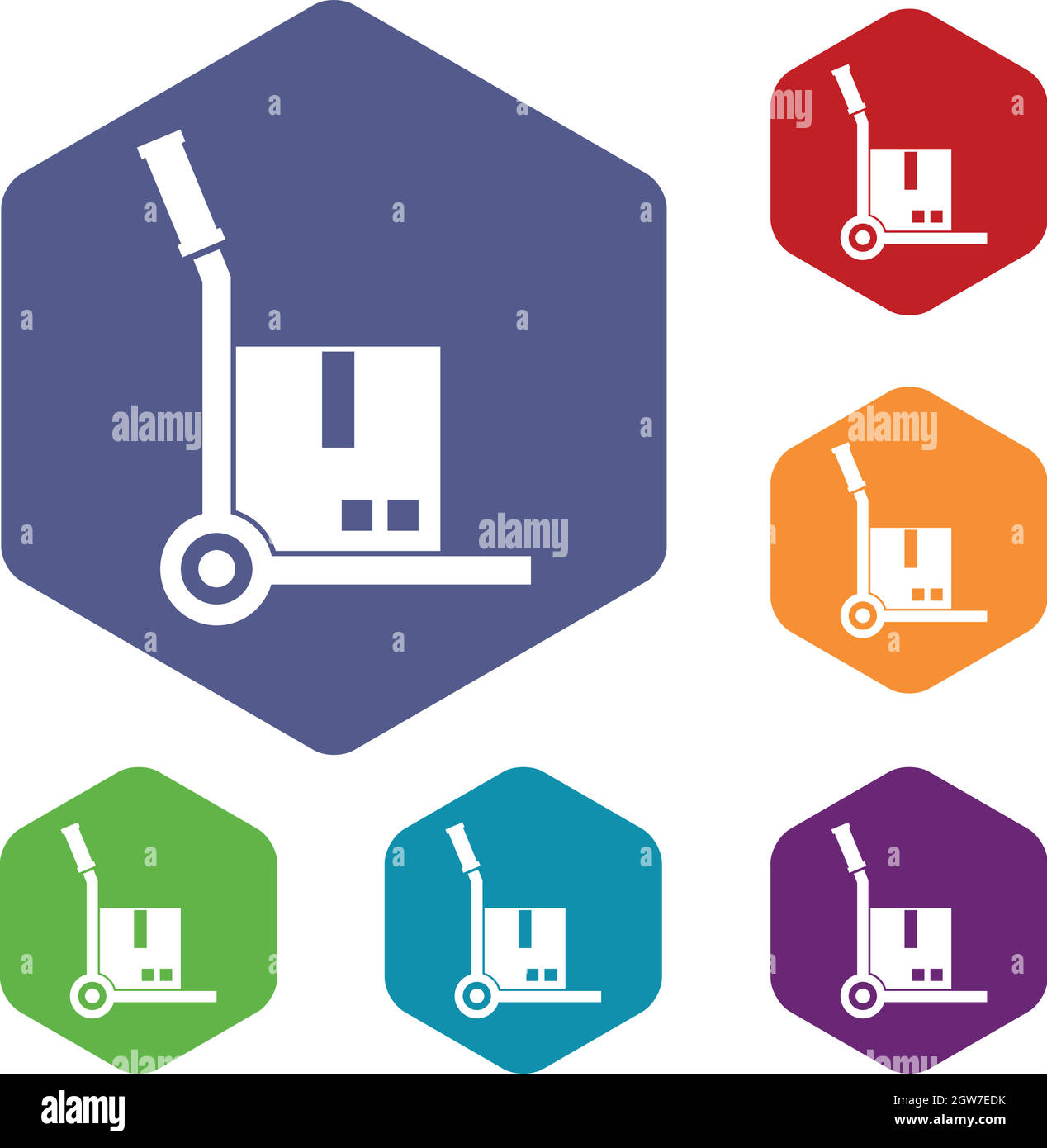 Truck with cargo icons set Stock Vector Image & Art - Alamy