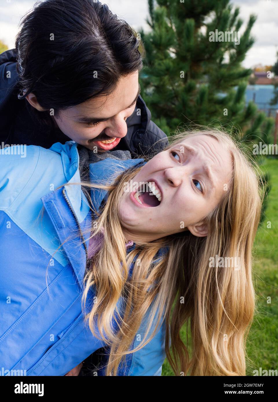 Scaring friend hi-res stock photography and images - Alamy