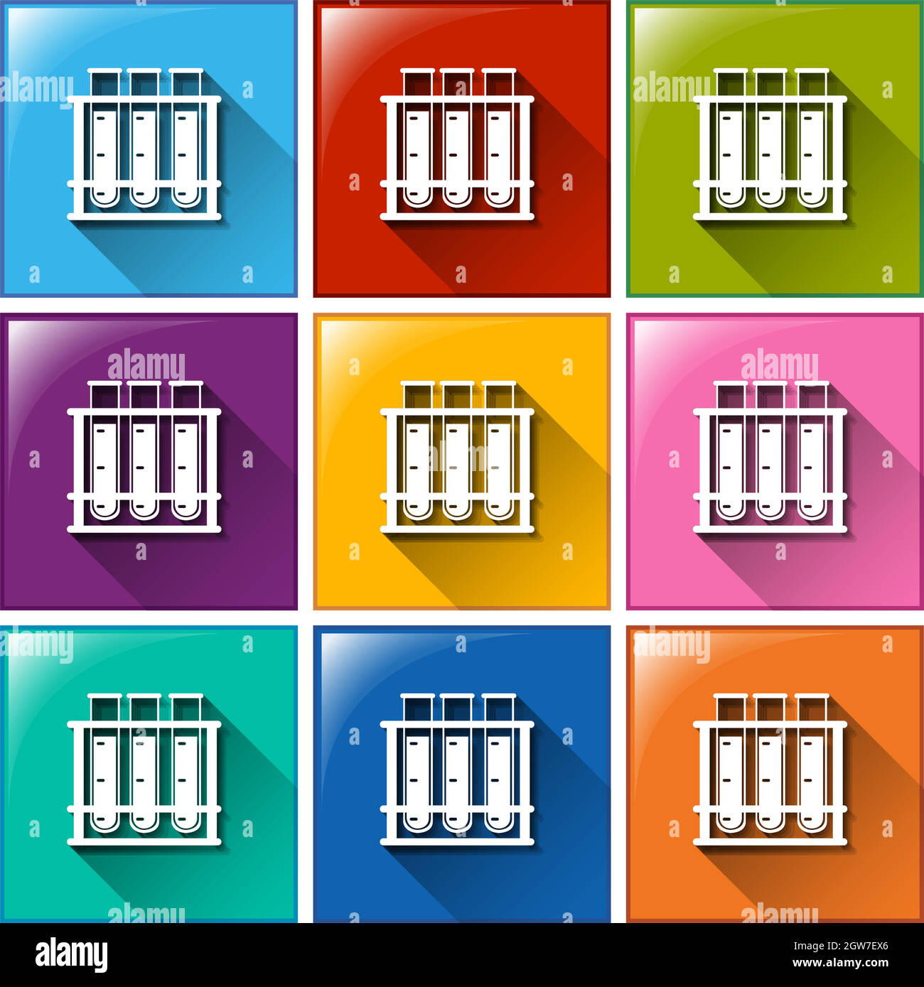 Test tubes red blue Stock Vector Images - Alamy