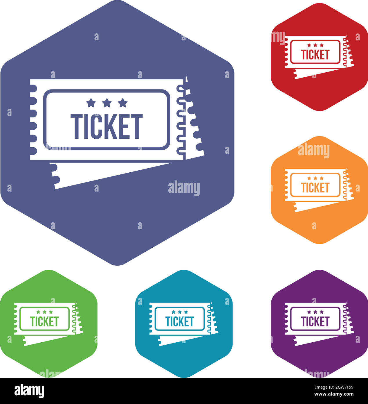 Circus show tickets icons set Stock Vector Image & Art - Alamy