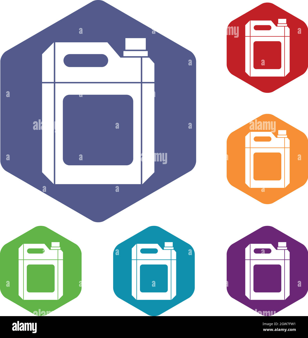 Set plastic jerrycan on Stock Vector Images - Alamy