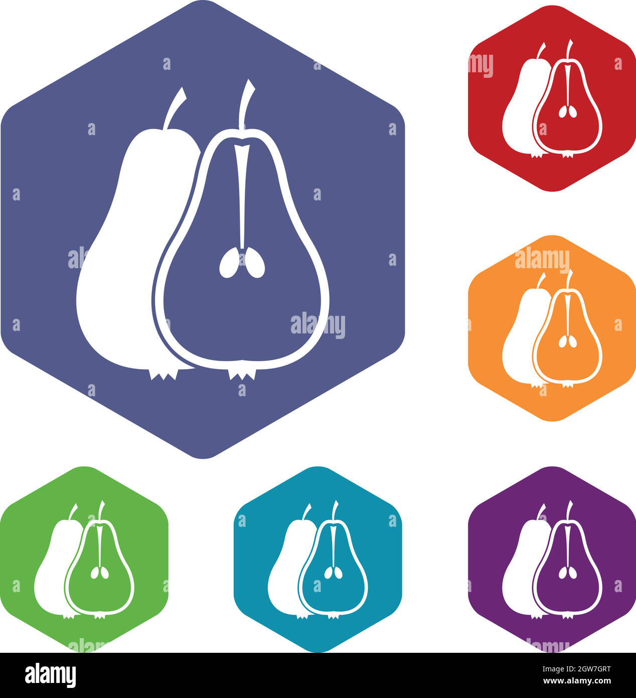 Pear icons set Stock Vector Image & Art - Alamy