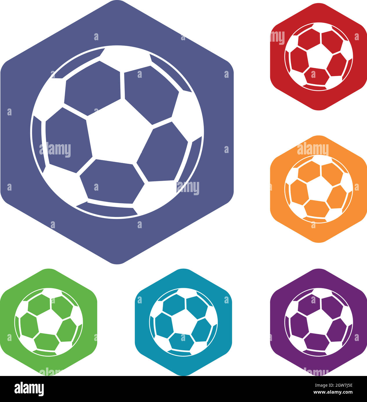 Soccer ball icons set Stock Vector Image & Art - Alamy