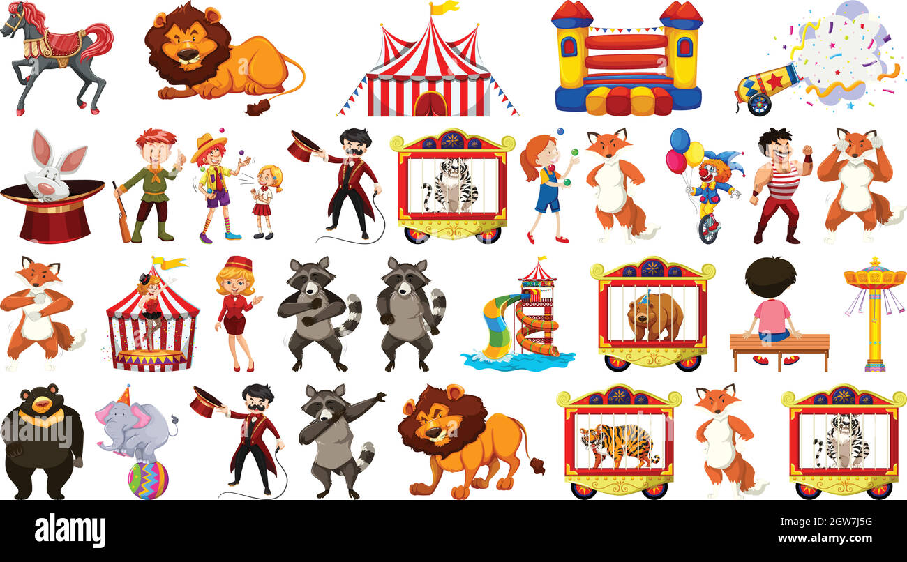 Set of circus element Stock Vector Image & Art - Alamy