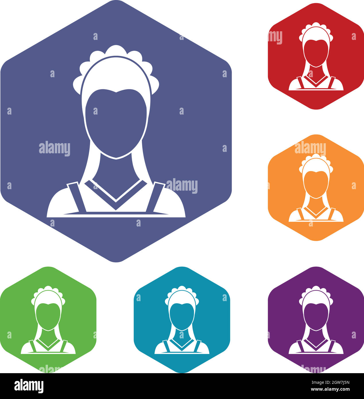 Maid icons set Stock Vector Image & Art - Alamy