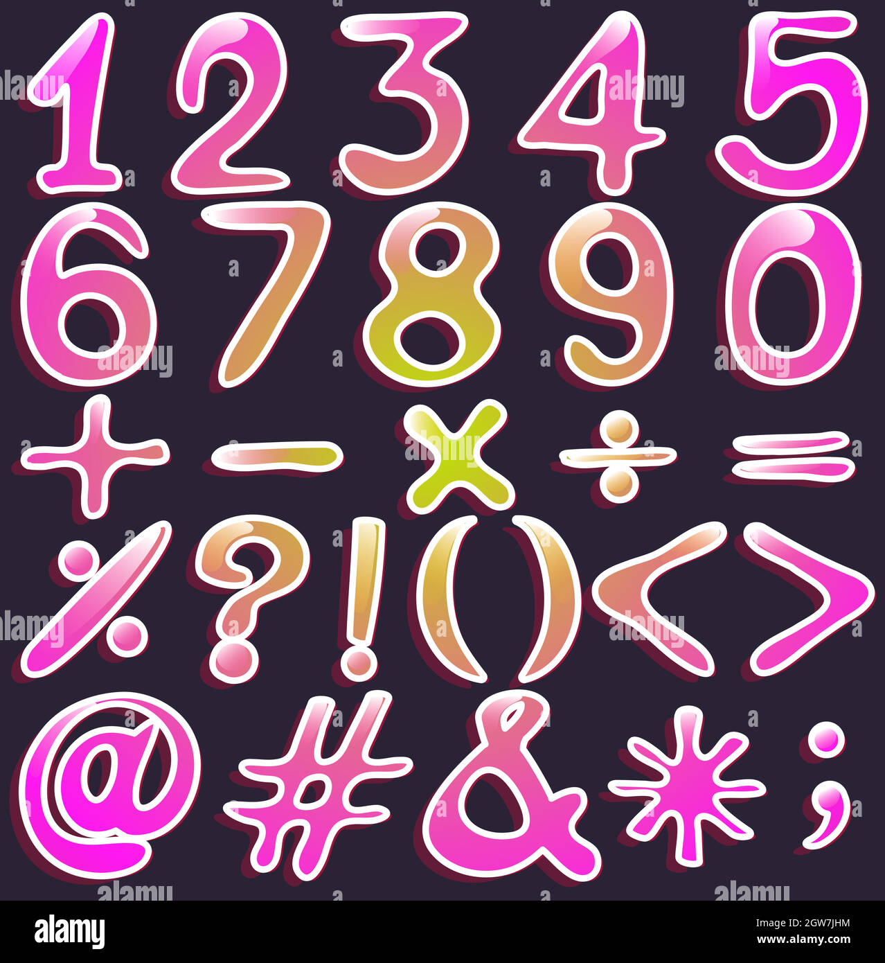 Colourful neon signs Stock Vector Images - Alamy