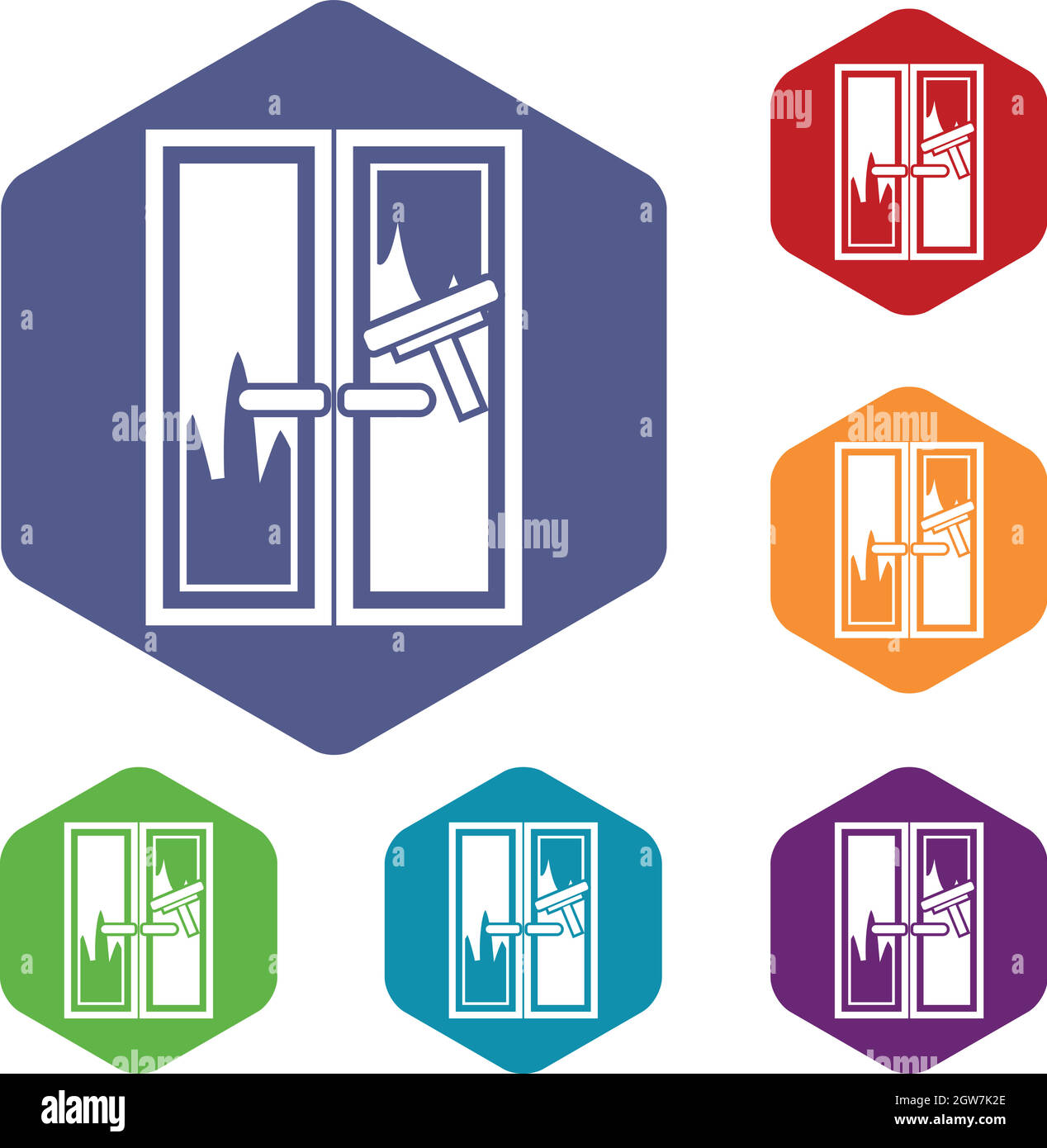 Window cleaning icons set Stock Vector Image & Art - Alamy