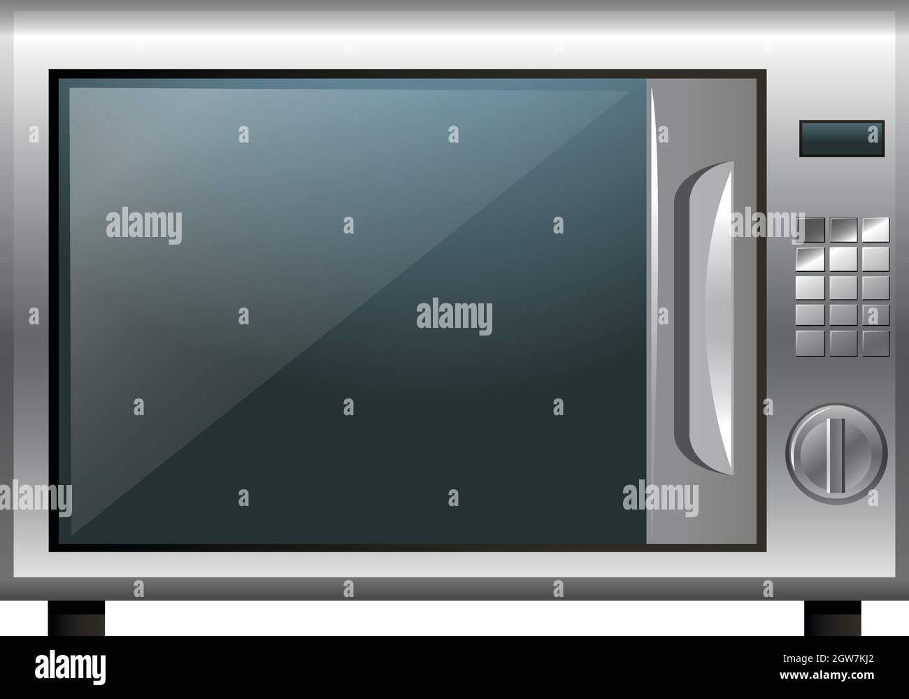 Microwave oven on white background Stock Vector Image & Art - Alamy