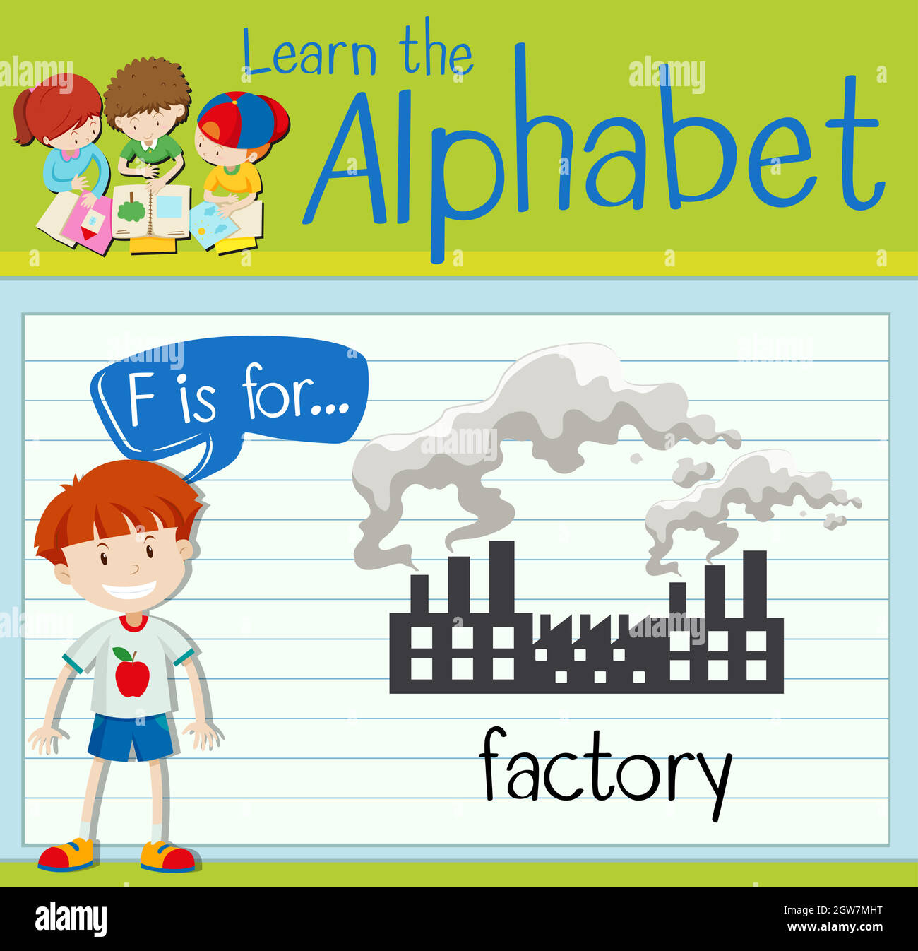 Flashcard letter F is for factory Stock Vector Image & Art - Alamy