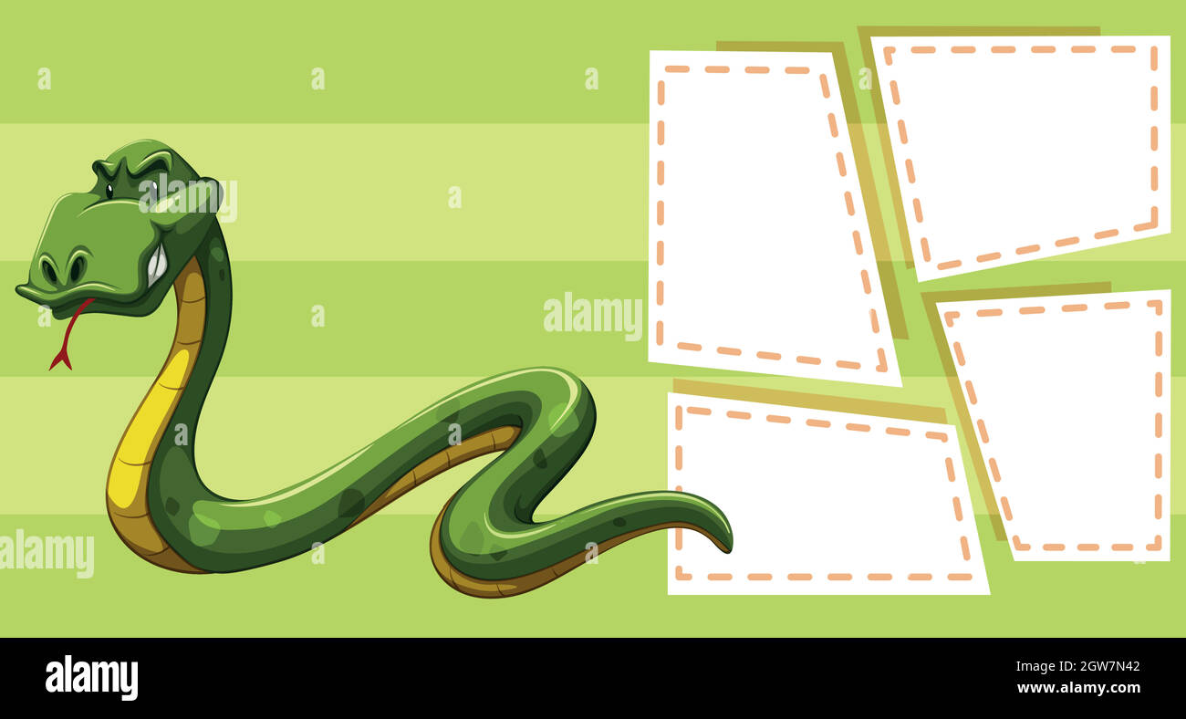 Snake on note template Stock Vector Image & Art - Alamy
