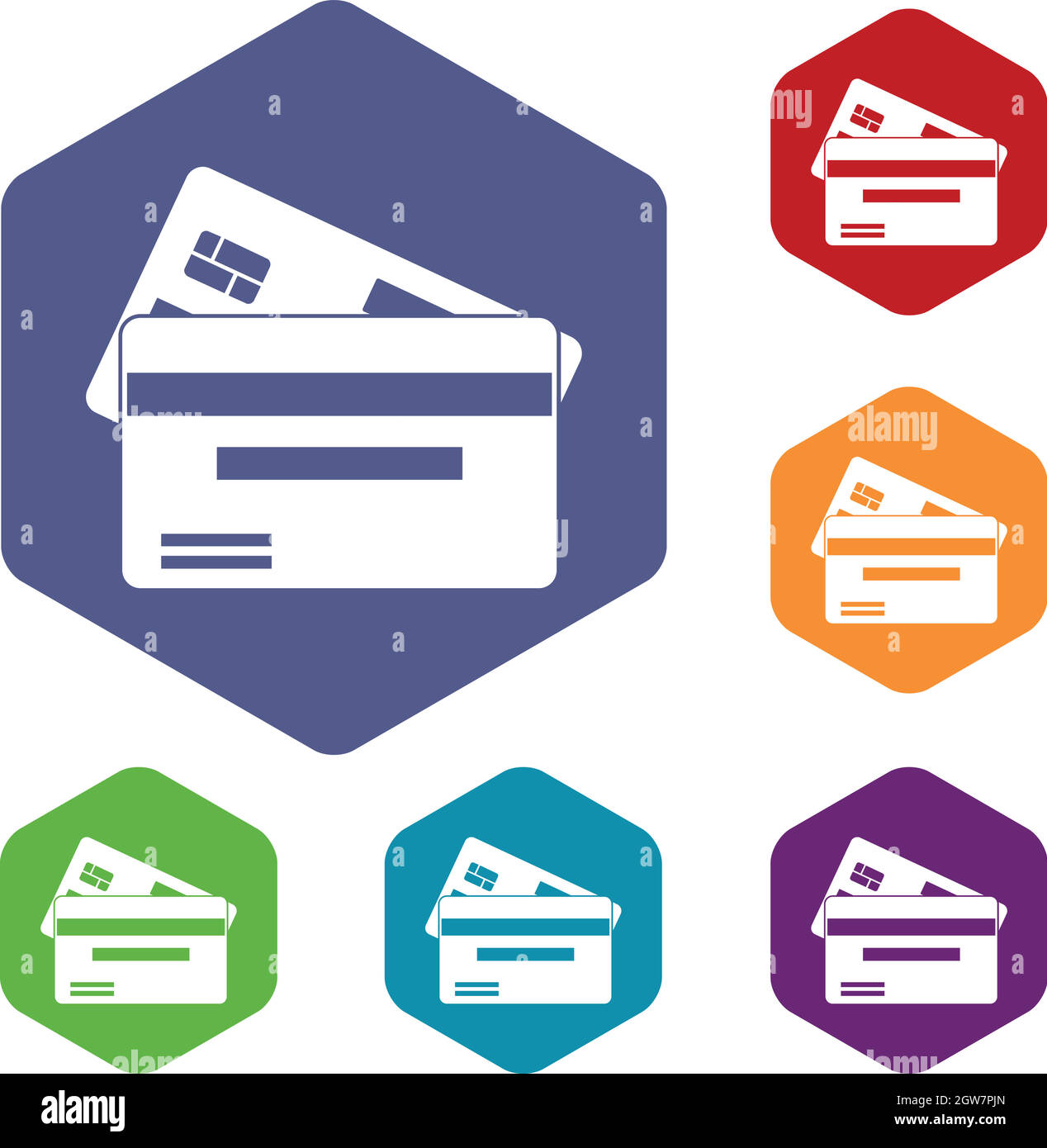 Credit card icons set Stock Vector Image & Art - Alamy