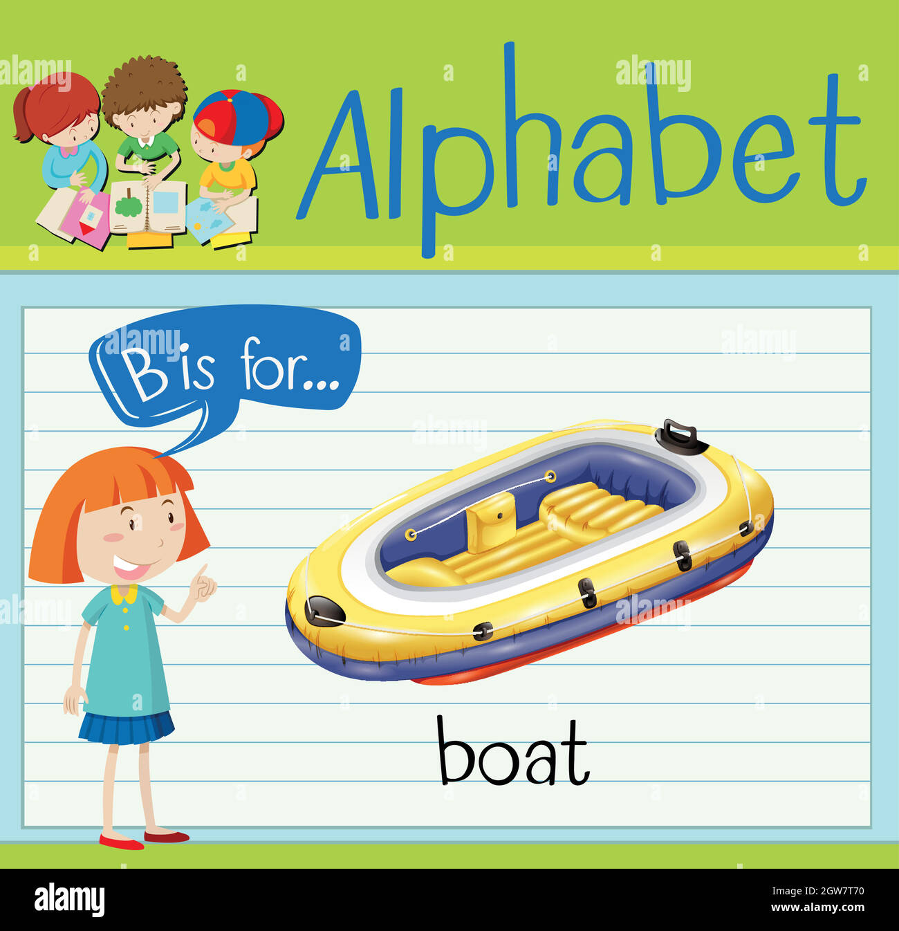 Flashcard letter B is for boat Stock Vector Image & Art - Alamy