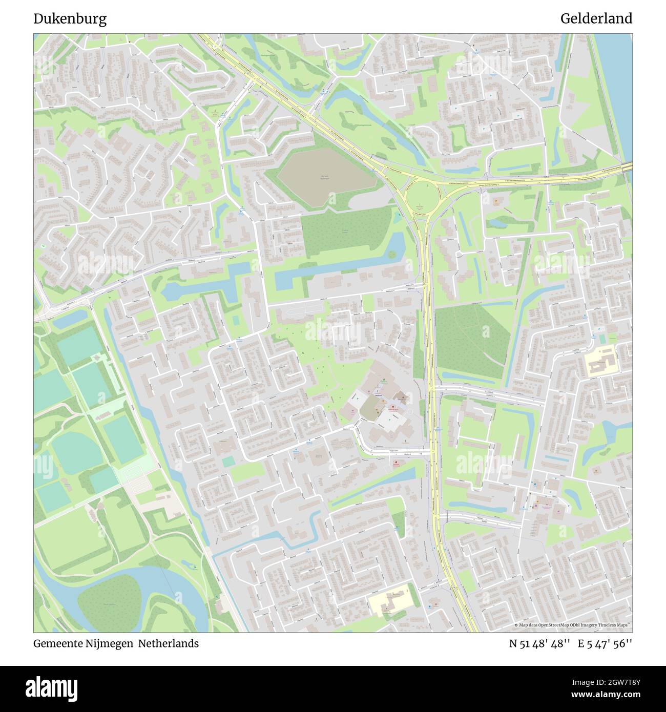 Dukenburg, Gemeente Nijmegen, Netherlands, Gelderland, N 51 48' 48'', E ...