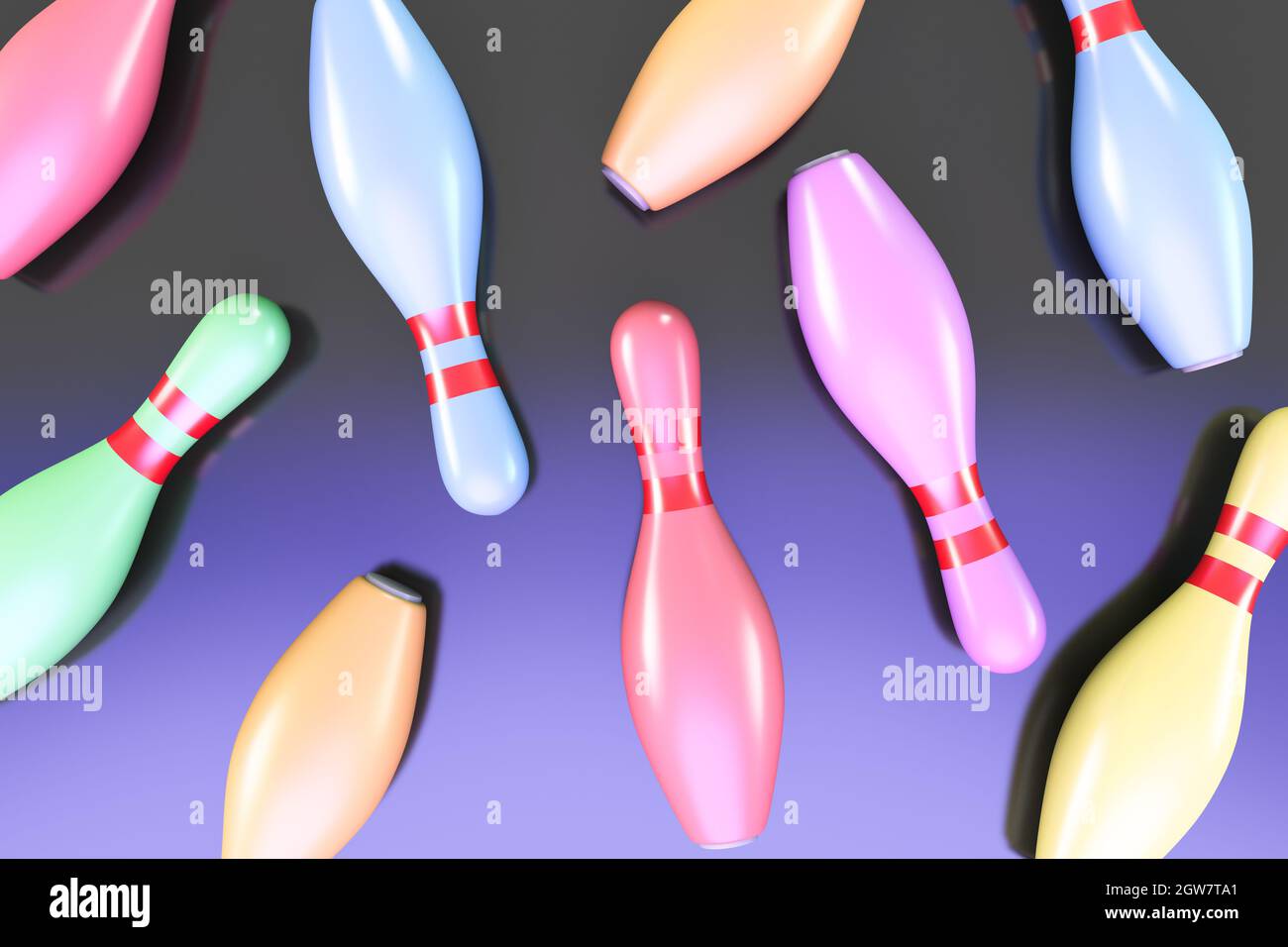 Colored Bowling Pins High Resolution Stock Photography and Images - Alamy