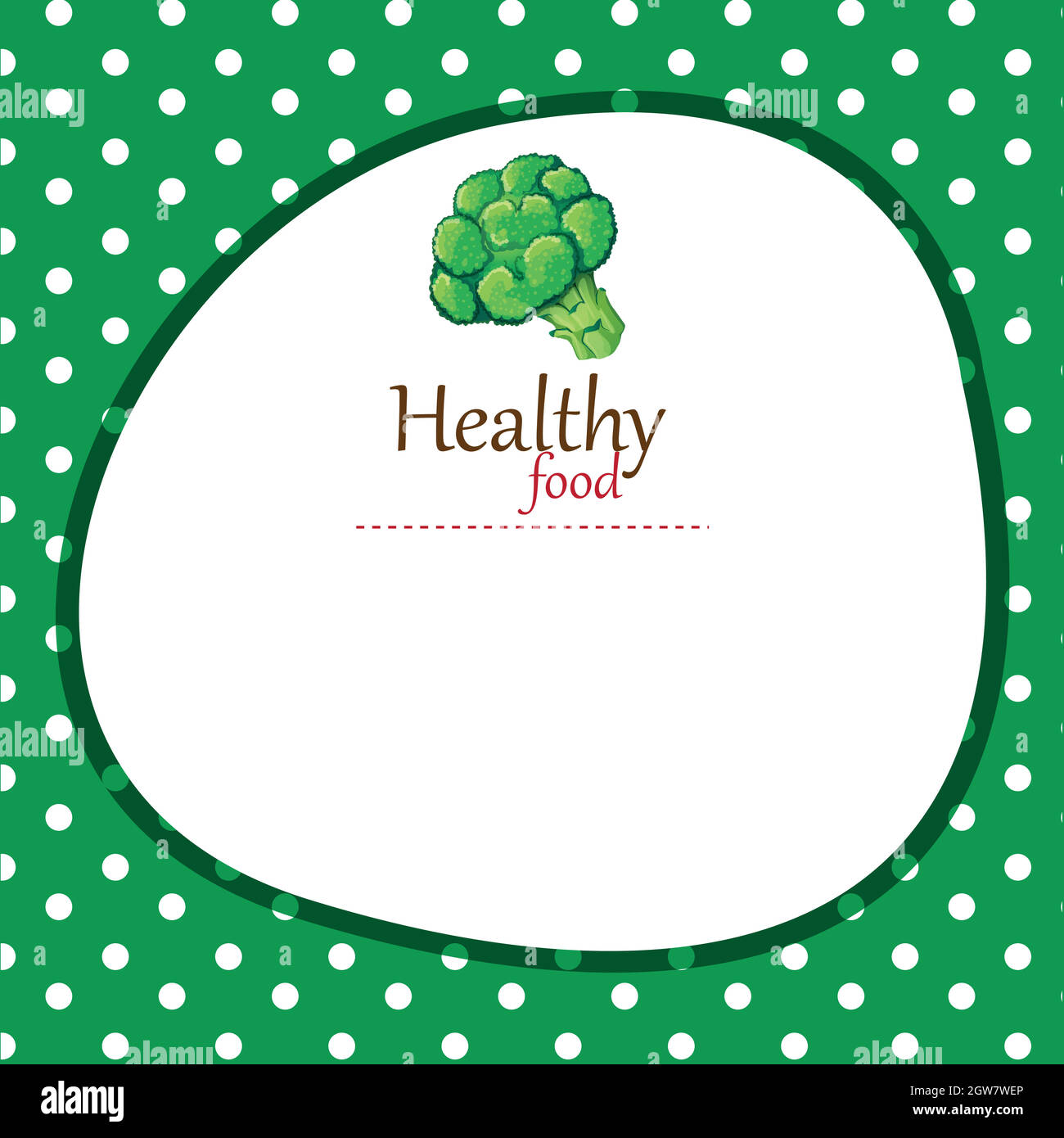 Border design with broccoli Stock Vector Image & Art - Alamy