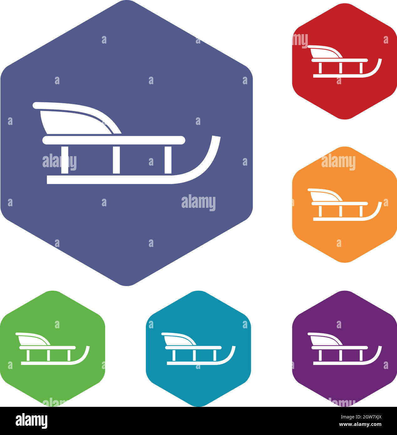 Sled icons set Stock Vector Image & Art - Alamy