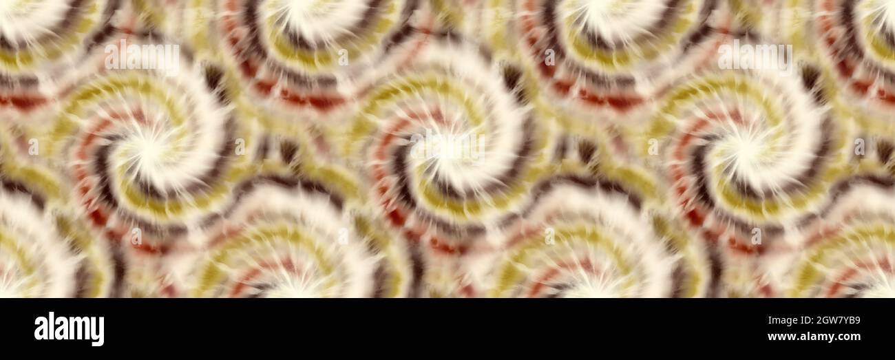 Seamless funky 1970s tie dye border motif pattern for surface design ...
