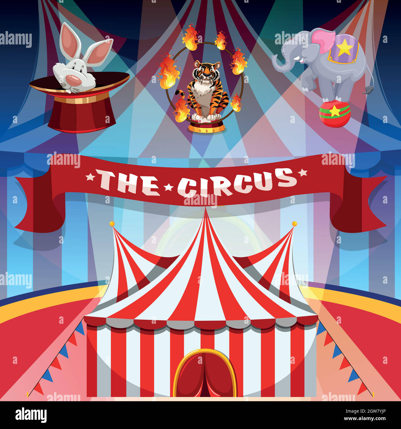 The circus concept poster Stock Vector Image & Art - Alamy