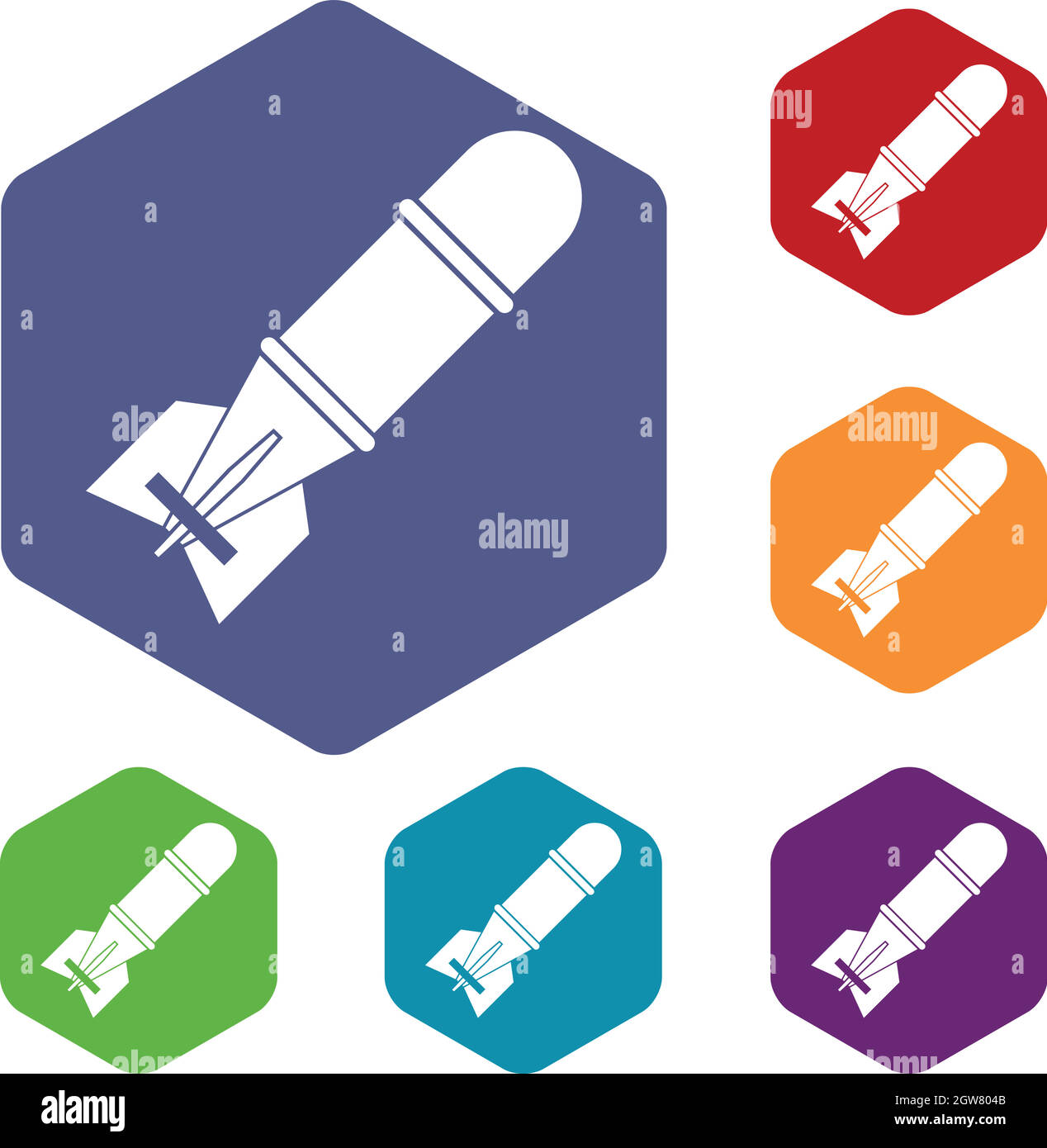 Round icons set rocket Stock Vector Images - Alamy